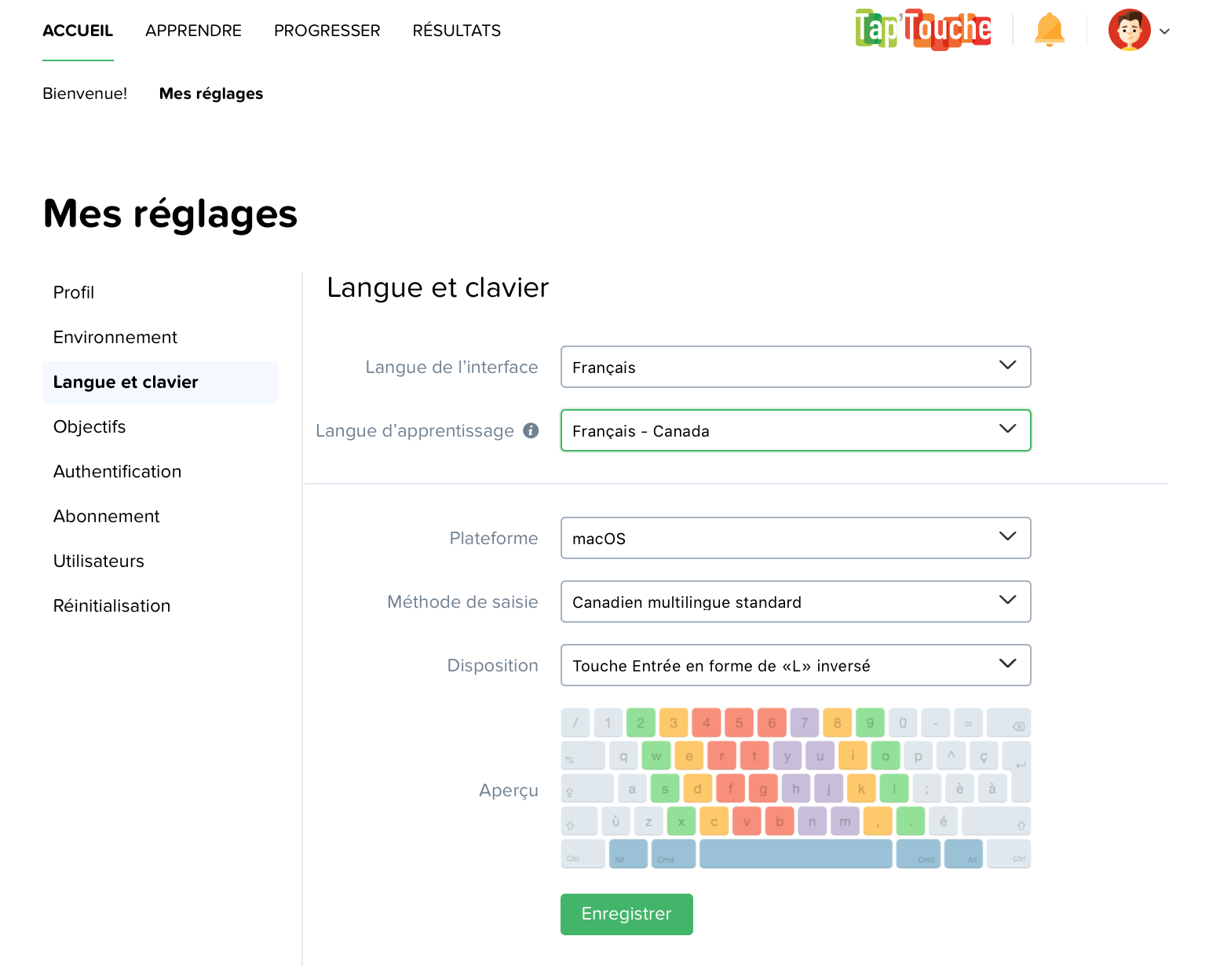 Language and Keyboard | Typing Pal