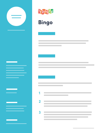 Bingo | Typing Pal