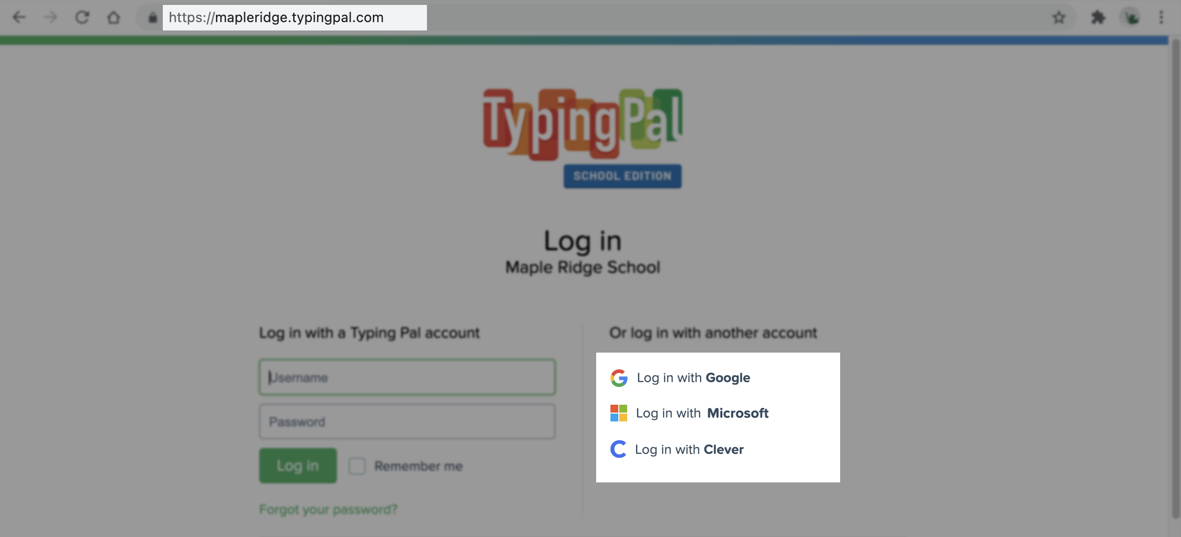 Create an Account Using Single Sign-On