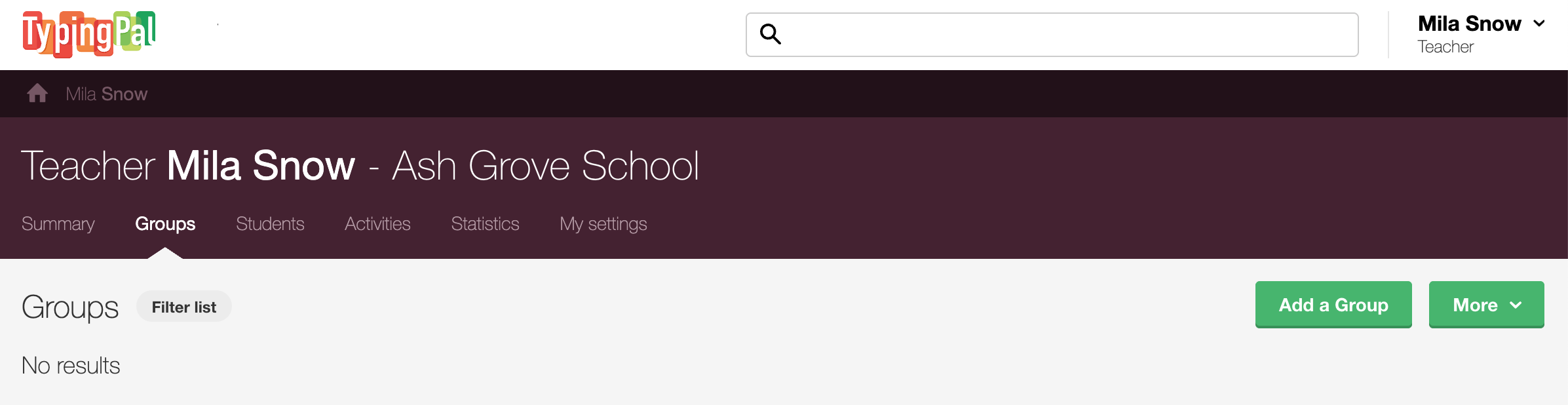 Setting Up Typing Pal as a Teacher