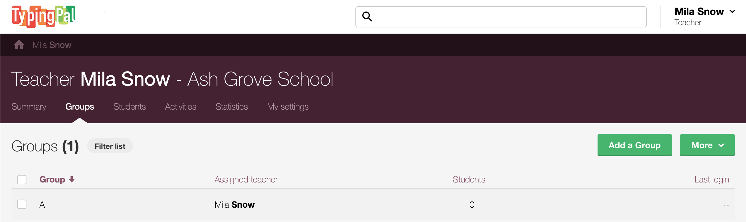 Setting Up Typing Pal as a Teacher